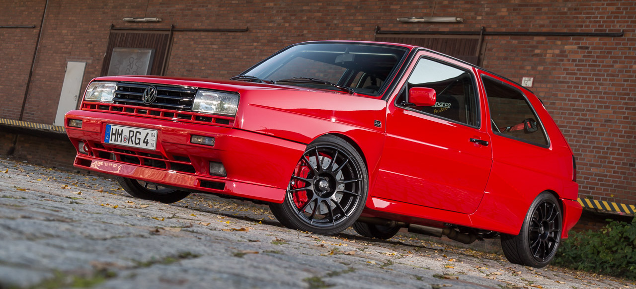 Der rote Rallye Golf 16V Turbo Rentierschlitten: Expresslieferung zu ...