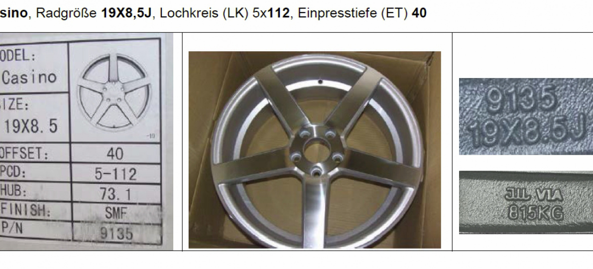 Öffentliche Warnung das KBA: Diese 4 Felgen-Typen können brechen ...